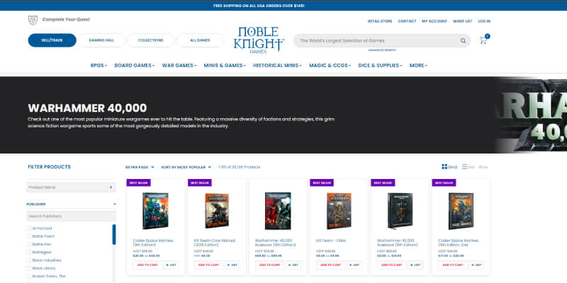 Noble Knight Games Online Shop Review for 2025