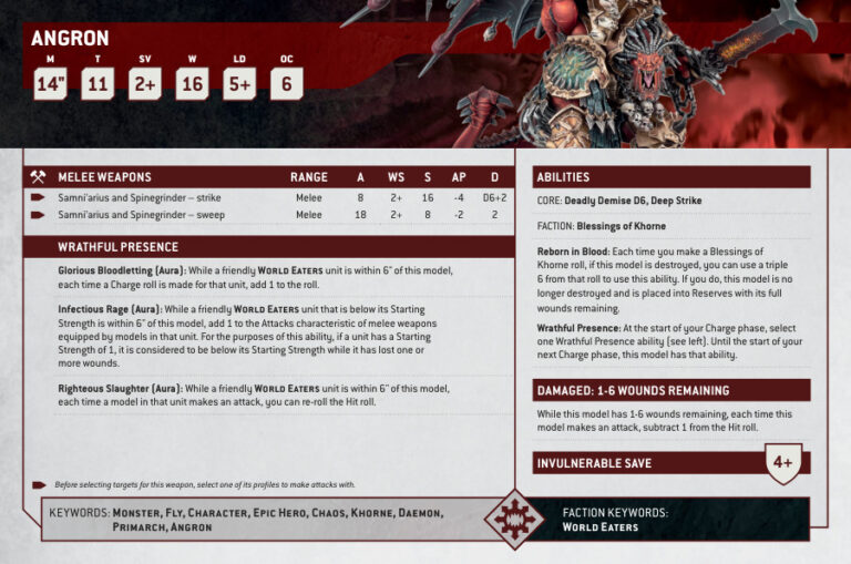 Warhammer 40K Angron, Daemon Primarch of Khorne