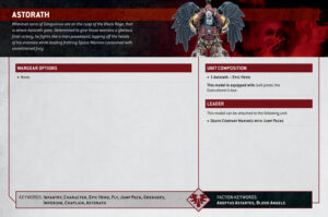 Warhammer 40K Astorath, High Chaplain of the Blood Angels