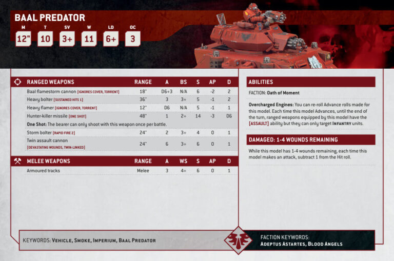 Warhammer 40K Baal Predator