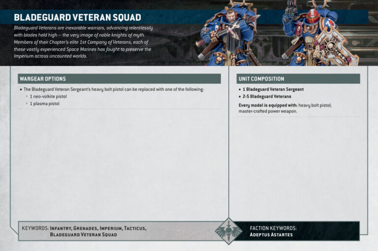 Warhammer 40K Bladeguard Veterans