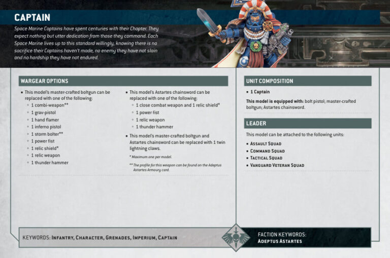 Warhammer 40K Captain Messinius