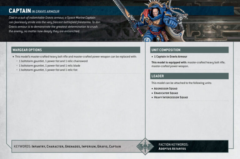 Warhammer 40K Captain with Master-crafted Heavy Bolt Rifle