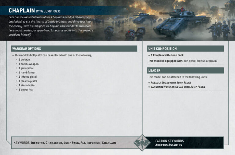 Warhammer 40K Blood Angels Chaplain With Jump Pack