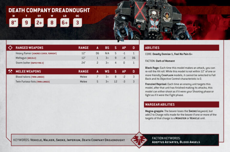 Warhammer 40K Death Company Dreadnought