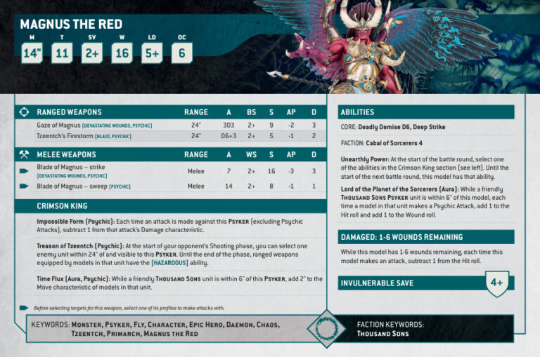 Warhammer 40K Magnus the Red