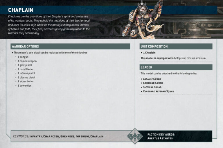 Warhammer 40K Dark Angels Interrogator-Chaplain