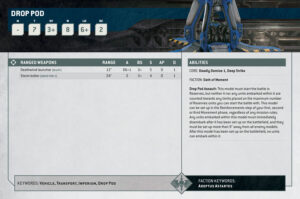 Warhammer 40K Drop Pods
