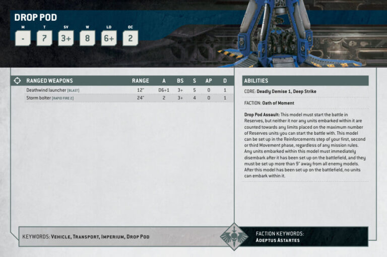 Warhammer 40K Drop Pods