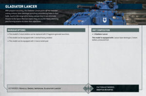 Warhammer 40K Gladiator Lancer