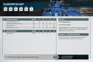 Warhammer 40K Gladiator Valiant