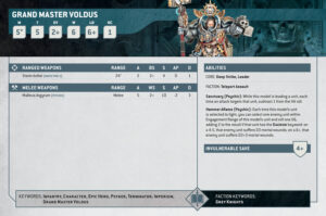 Warhammer 40K Grand Master Voldus