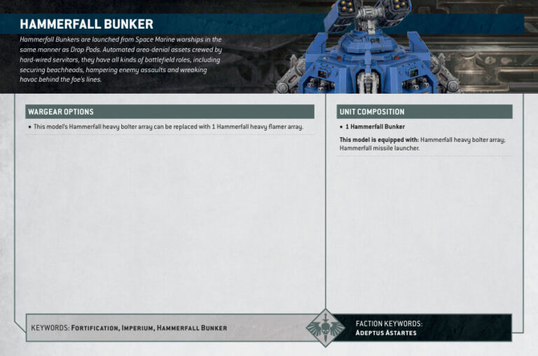 Warhammer 40K Hammerfall Bunker