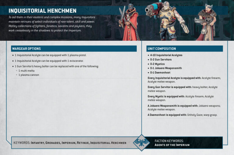 Warhammer 40K Kill Team: Inquisitorial Agents