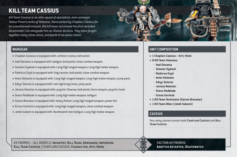 Warhammer 40K Kill Team Cassius