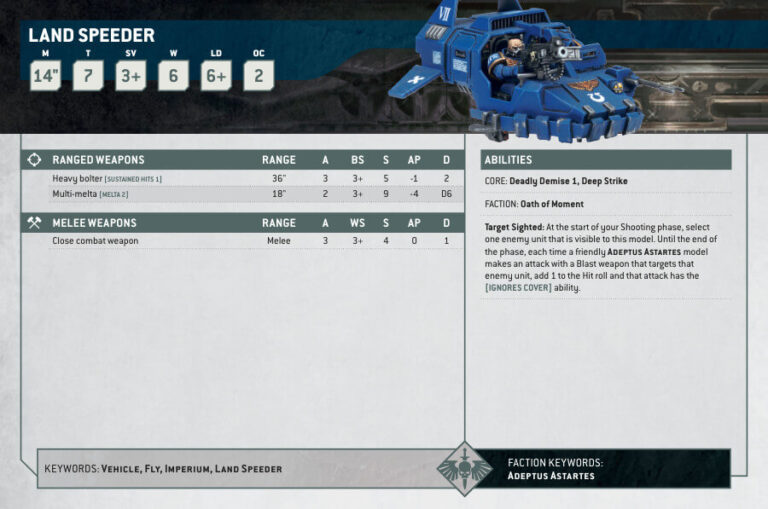 Warhammer 40K Land Speeder
