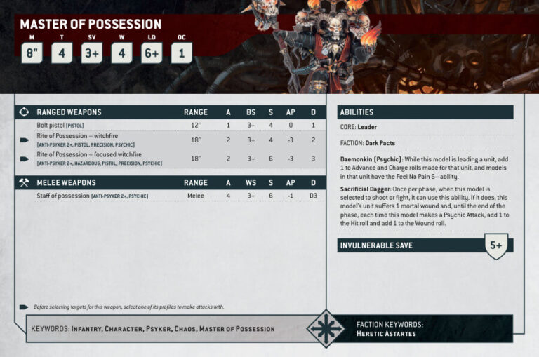 Warhammer 40K Master of Possession