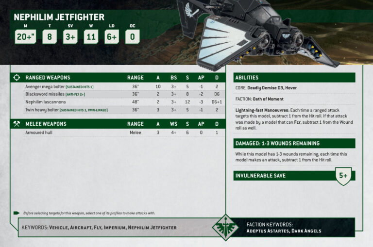 Warhammer 40K Nephilim Jetfighter