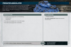 Warhammer 40K Predator Annihilator