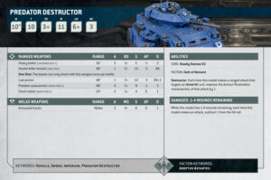 Warhammer 40K Predator Destructor
