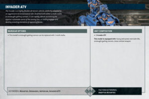 Warhammer 40K Primaris Invader ATV