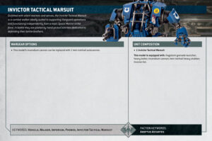 Warhammer 40K Primaris Invictor Tactical Warsuit