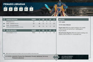 Warhammer 40K Primaris Librarian