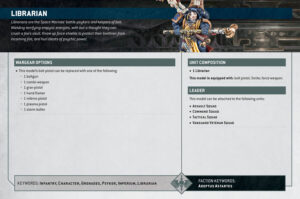 Warhammer 40K Space Marine Librarian