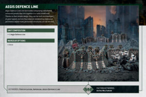 Warhammer 40K Aegis Defence Line