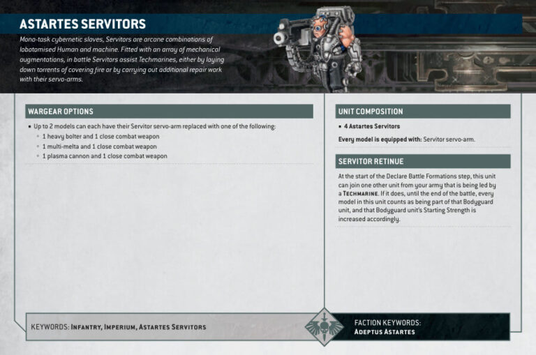 Warhammer 40K Techmarine with Servitors