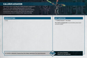 Warhammer 40K Callidus Assassin