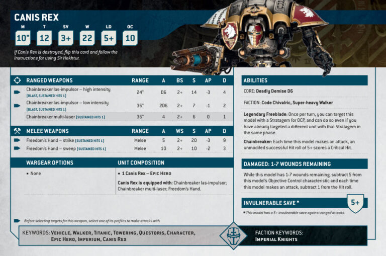 Warhammer 40K Knight Preceptor