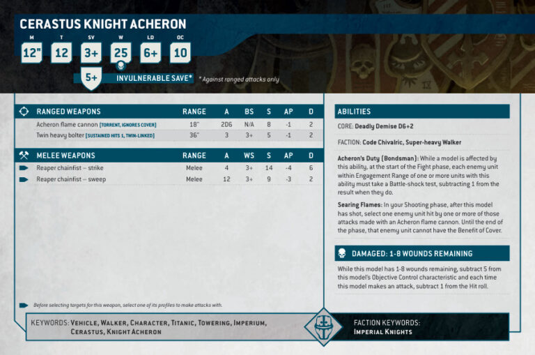Warhammer 40K Cerastus Knight Acheron