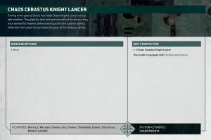 Warhammer 40K Ceratus Knight Lancer