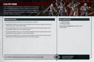 Warhammer 40K Chaos Cultists