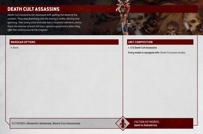 Warhammer 40K Death Cult Assassins