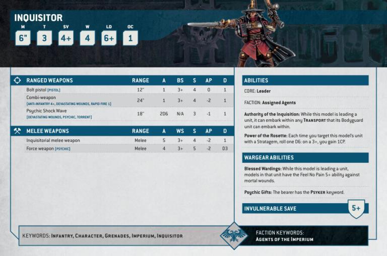 Warhammer 40K Inquisitor with Inferno Pistol & Power Sword