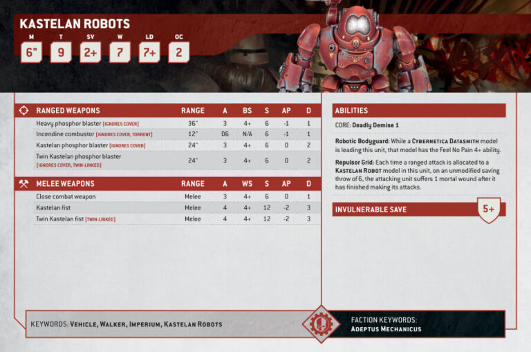 Warhammer 40K Kastelan Robots