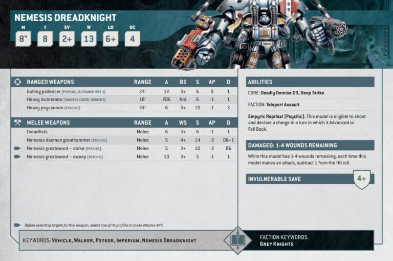 Warhammer 40K Nemesis Dreadknight