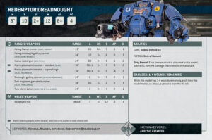 Warhammer 40K Primaris Redemptor Dreadnought