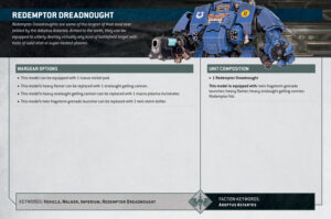 Warhammer 40K Primaris Redemptor Dreadnought