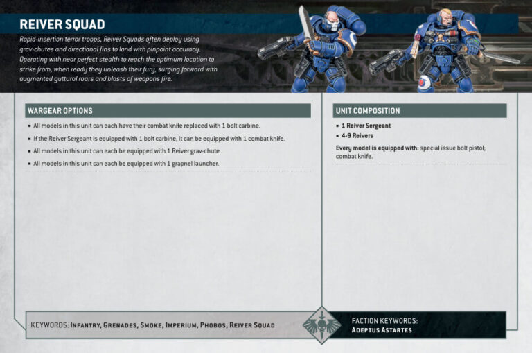 Warhammer 40K Primaris Reivers