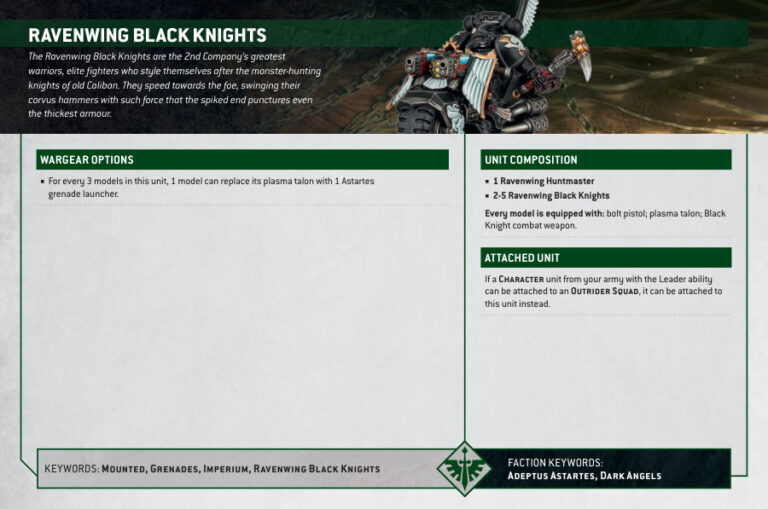 Warhammer 40K Ravenwing Black Knights