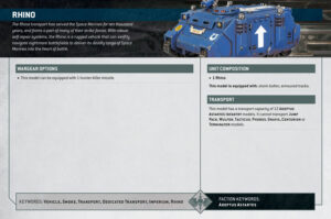 Warhammer 40K Rhino