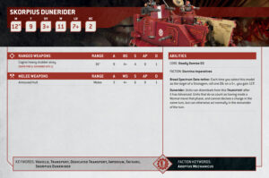Warhammer 40K Skorpius Dunerider
