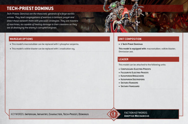 Warhammer 40K Tech-Priest Dominus