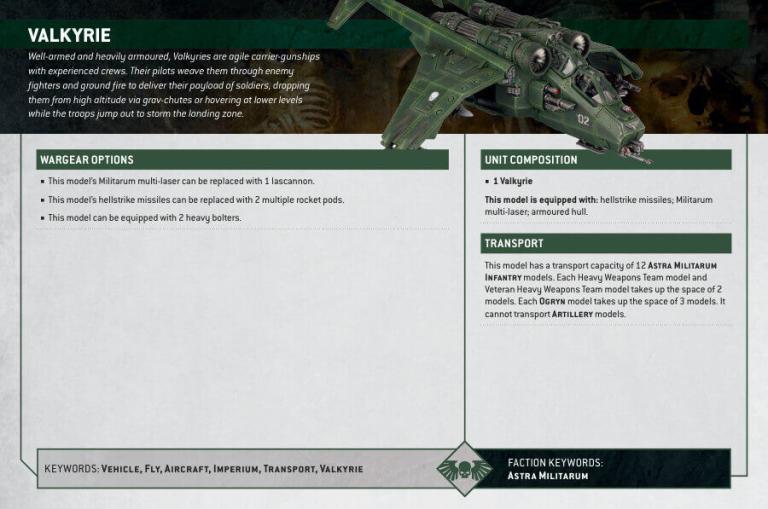 Warhammer 40K Valkyrie