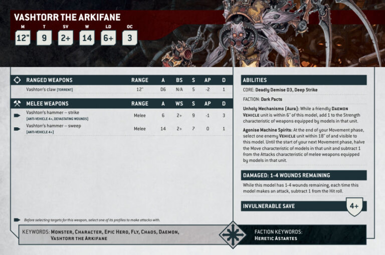 Warhammer 40K Vashtorr the Arkifane