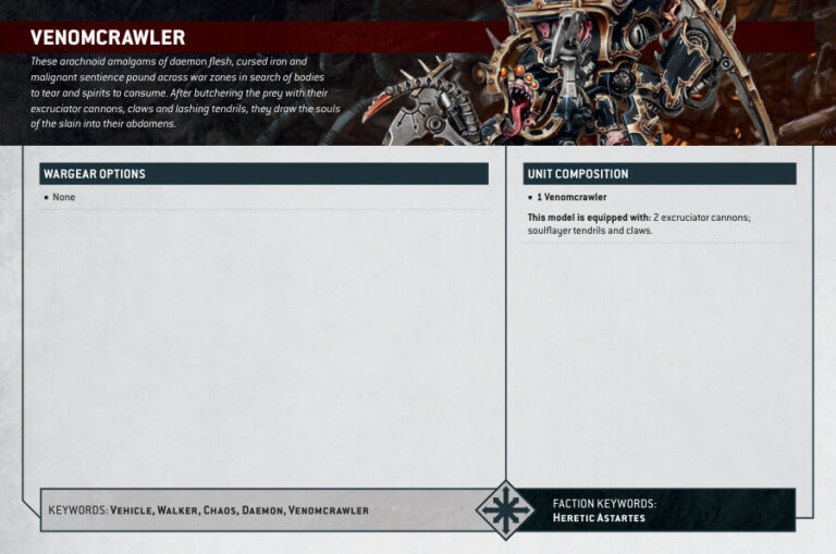 Warhammer 40K Warpforged: Venomcrawler and Obliterators