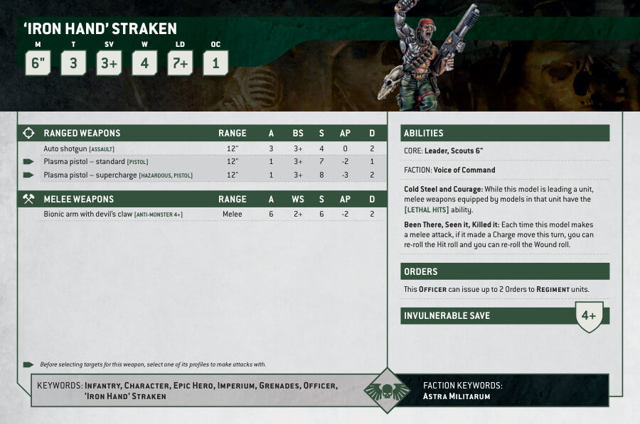 Warhammer 40K Colonel 'Iron Hand' Straken